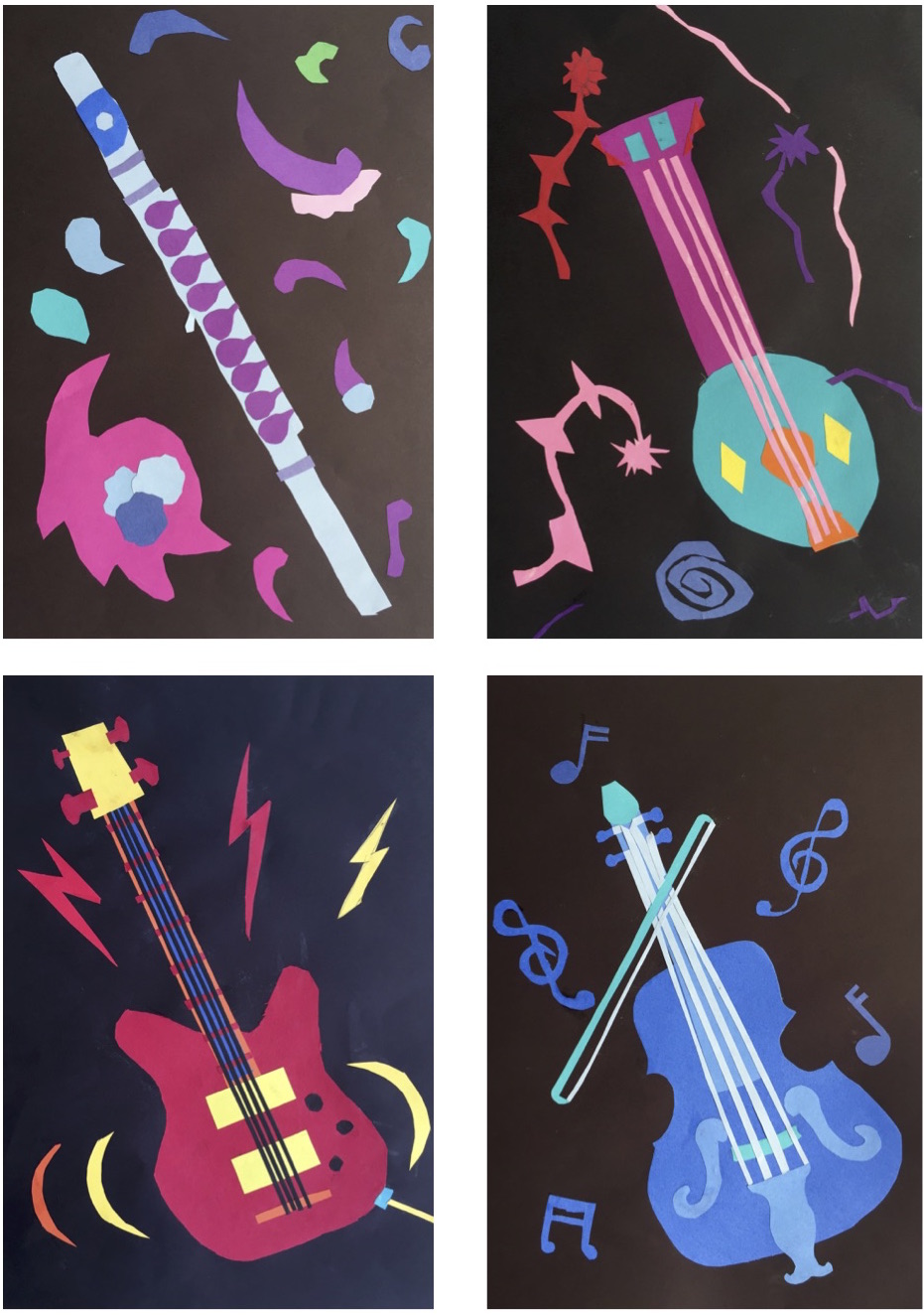 The Rolling Artroom: Cut Paper Musical Instruments (4th-6th Grade)