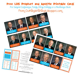 Our Hands, His Hands: LDS Apostles Printable Cards