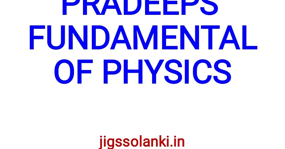 EDU FUNDAS: PRADEEP'S FUNDAMENTALS OF PHYSICS EBOOK