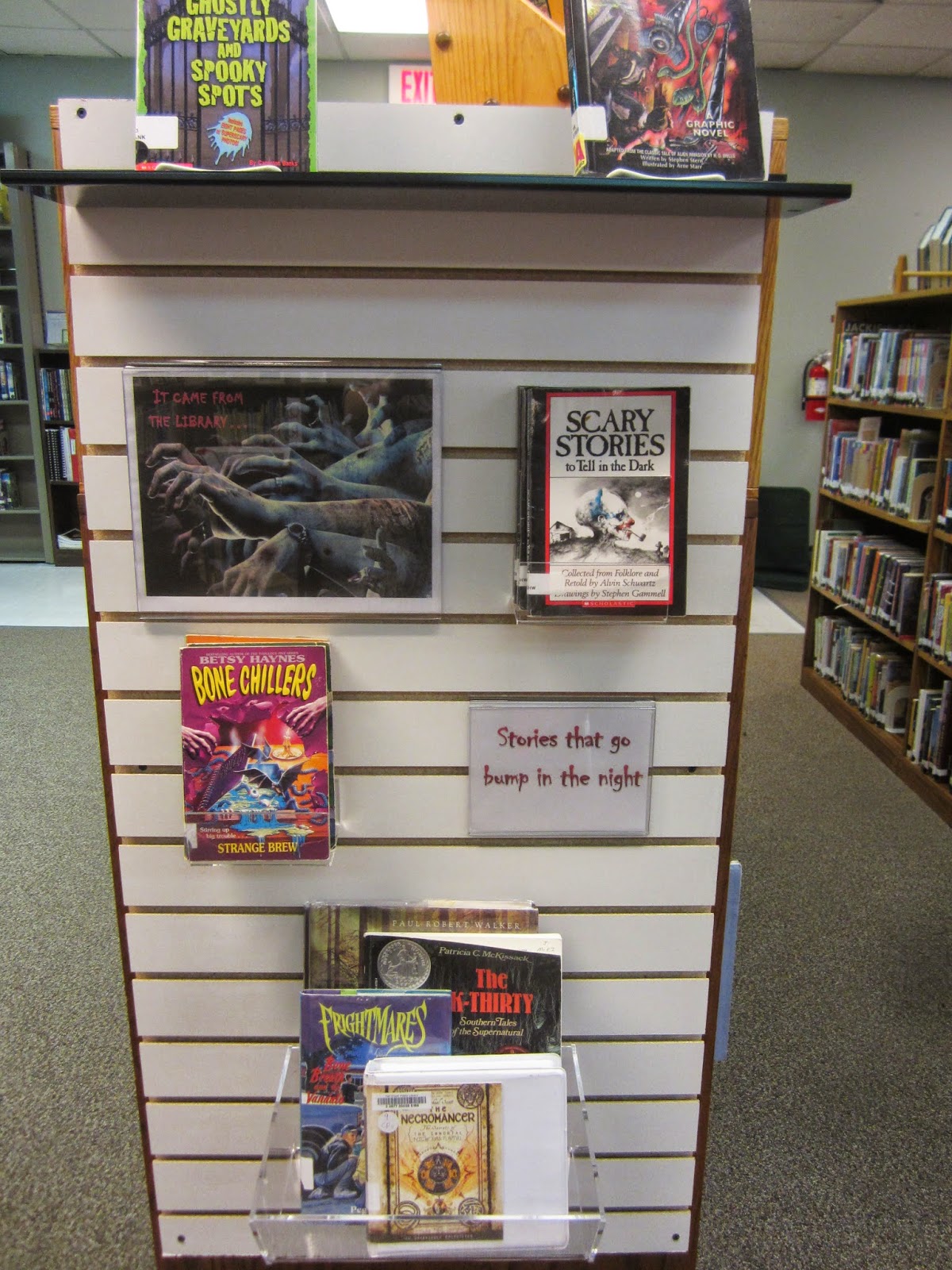 Fall Creek Public Library: Stories to Tell: Scary Stories Display