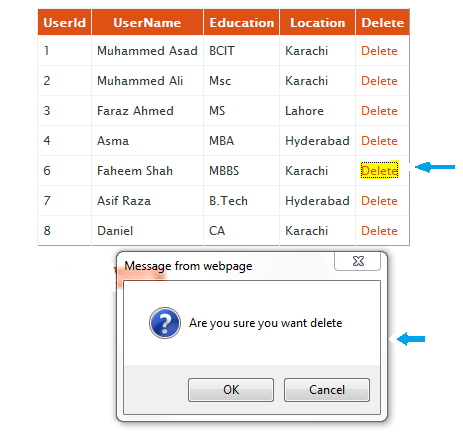 Asma Qureshi: How to Delete Row from Gridview With JavaScript Confirmation in C#, Asp.net