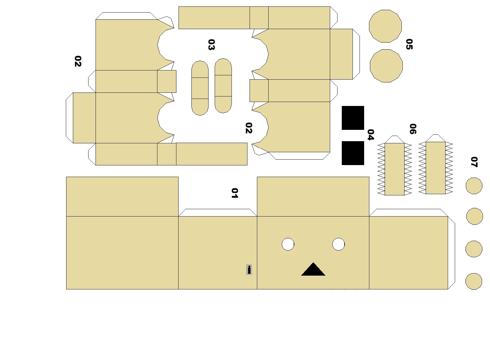 Adel's Book: Cube Paper Craft Some Cute Characters