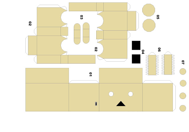 Adel's Book: Cube Paper Craft Some Cute Characters