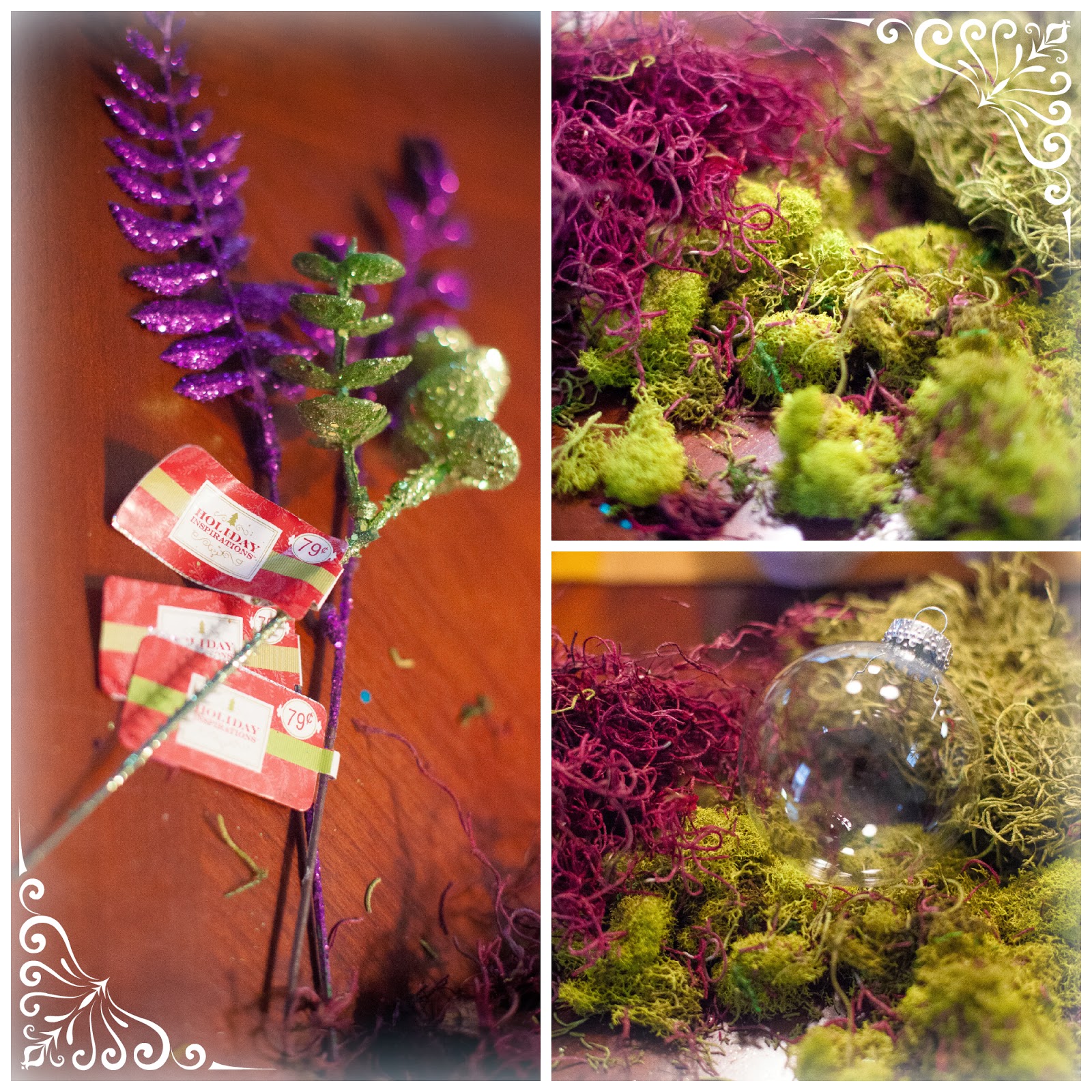 Little House Became a Home: Moss Christmas Tree Ornaments - DIY