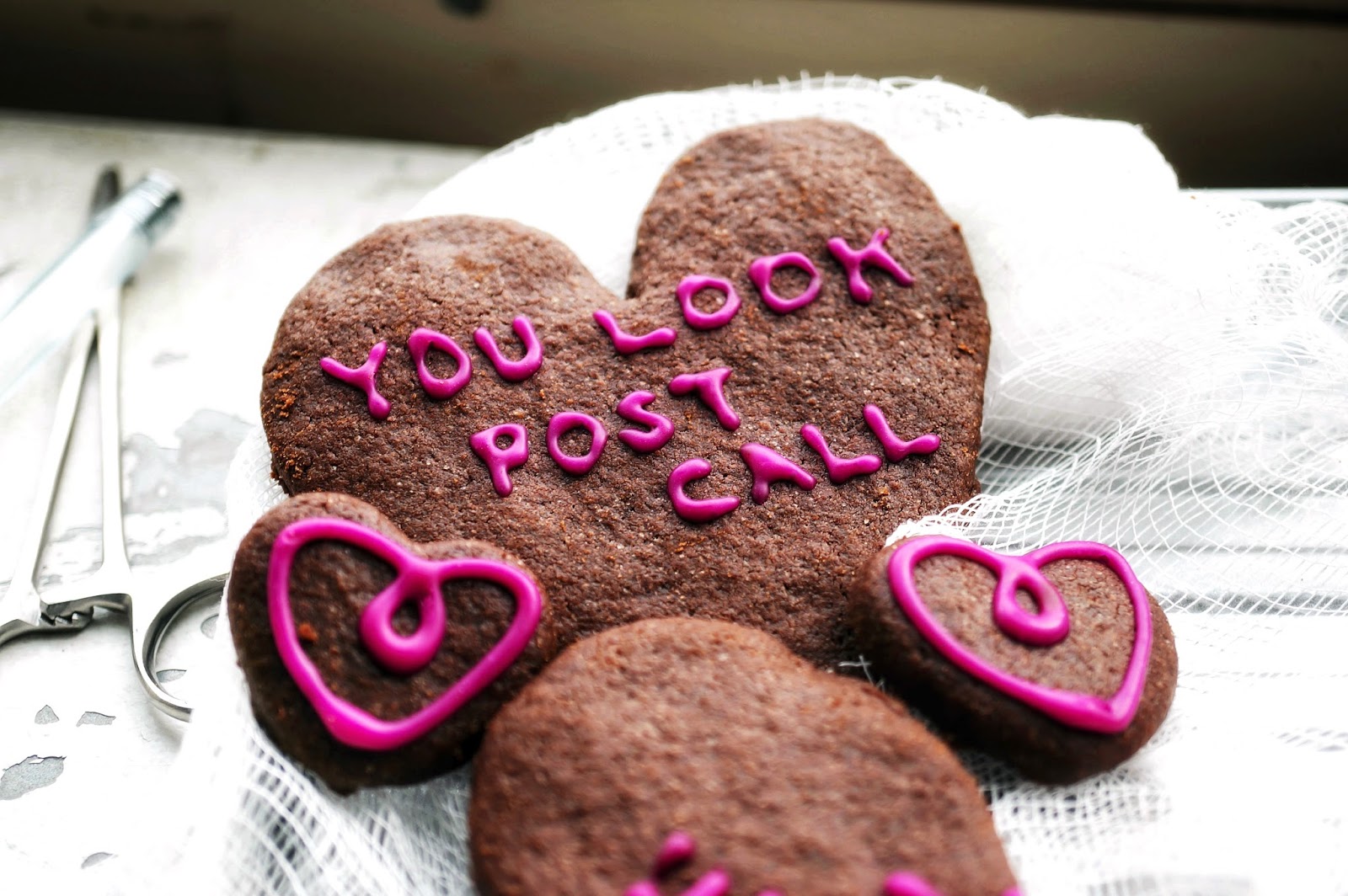 Miss Hangrypants: Surgical Brownie Conversation Heart Cookies