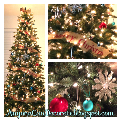 Anyone Can Decorate: DIY Burlap Christmas Garland Tree Wrap