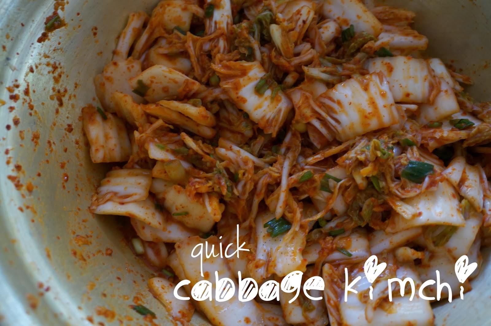 Quick Cabbage Kimchi