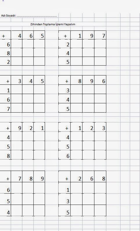 Toplama Tabloları - Aktif Sınıf