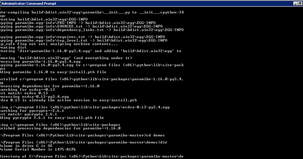 How to - Install Python 3.4 and Paramiko in offline Windows environment