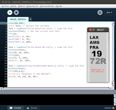 Processing en Secundaria: Ejemplos 9 (textos)