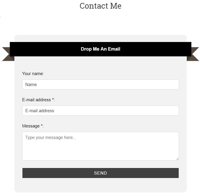Fancy Blogger Contact Form | Life and Linda