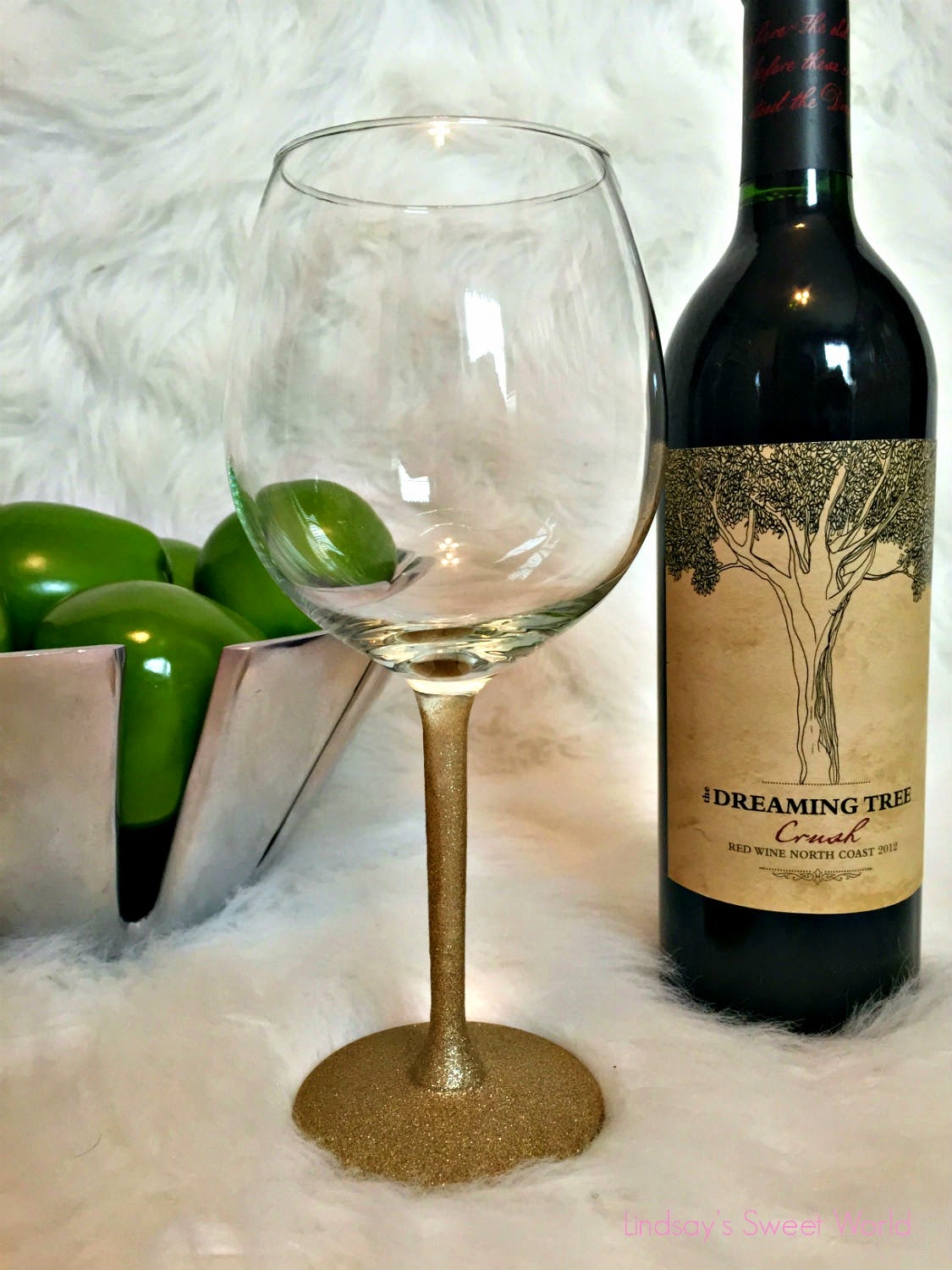 Lindsays Sweet World Diy Gold Glitter Wine Glasses