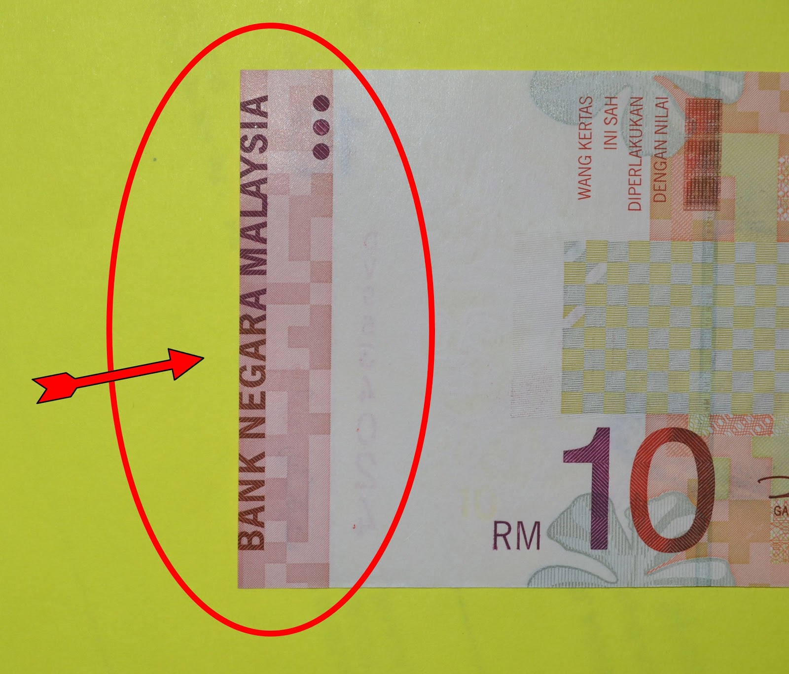 Galeri Sha Banknote: WANG KERTAS RM10 ERROR