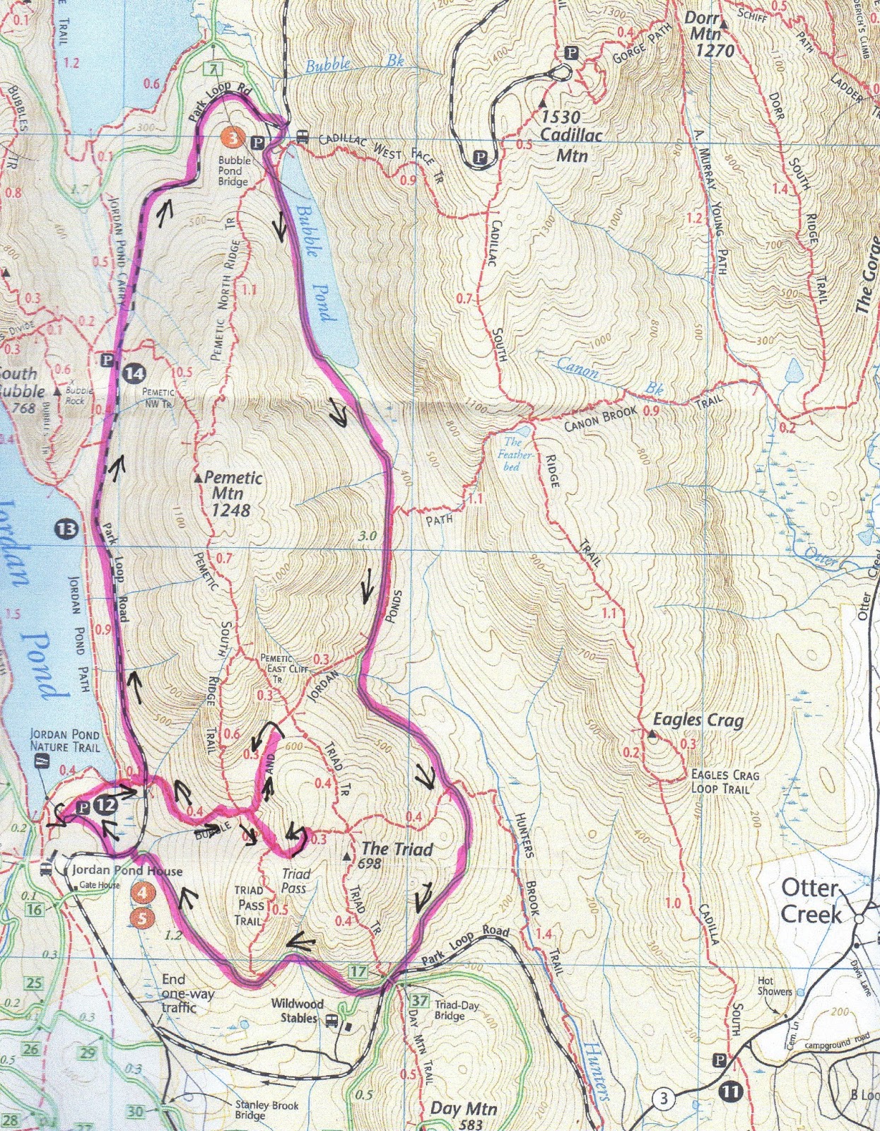 Hiking in Maine with Kelley: 3/14/13 Jordan Pond to Bubble Pond