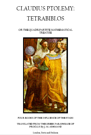 อีบุคหน้าเขามหาชัย: Claudius Ptolemy : Tetrabiblos .. Mathematics