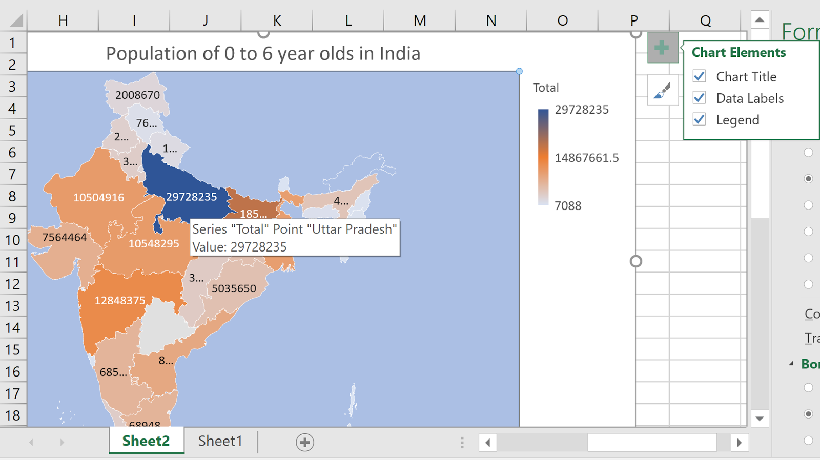 Hodentek: Map with Microsoft Excel