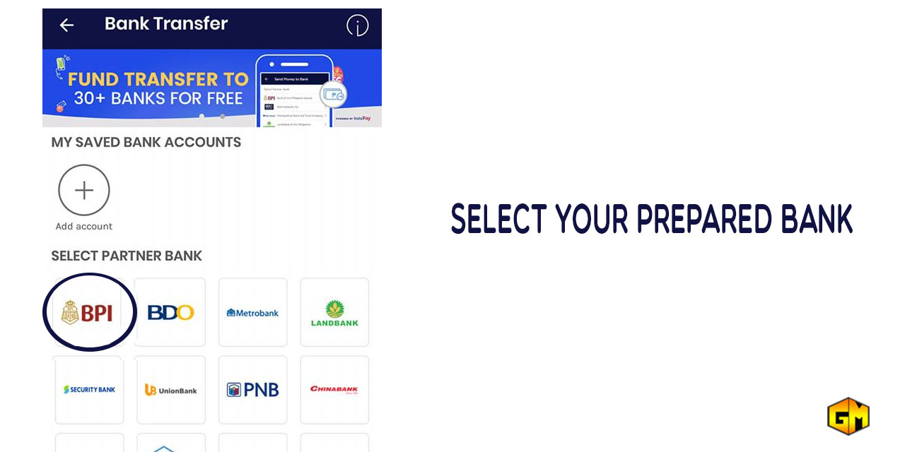 How transfer funds from GCash to Bank? - Gizmo Manila