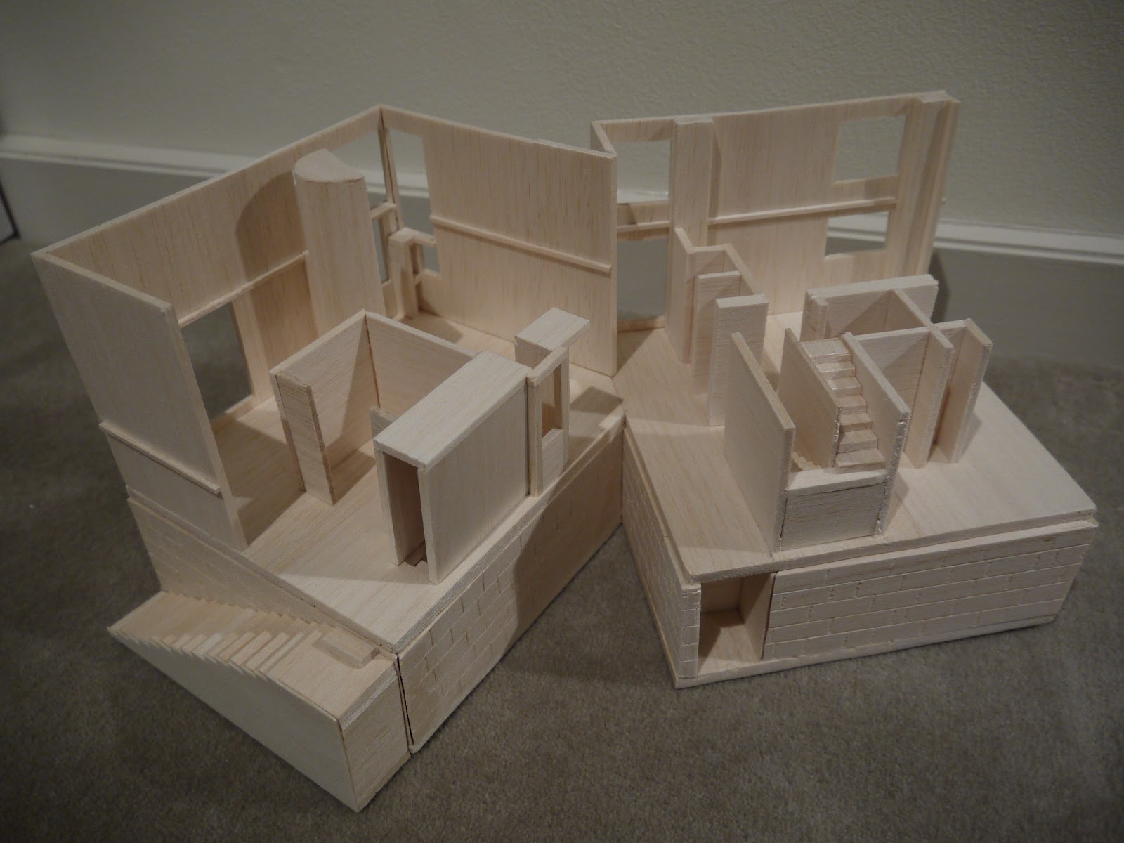 TeresaPeng1142: Model it! 1:50 Model of Fisher House by Louis Kahn