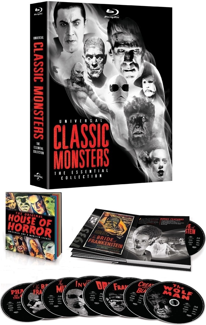 FANTCAST: UNIVERSAL CLASSIC MONSTERS: THE ESSENTIAL COLLECTION (BLU-RAY)