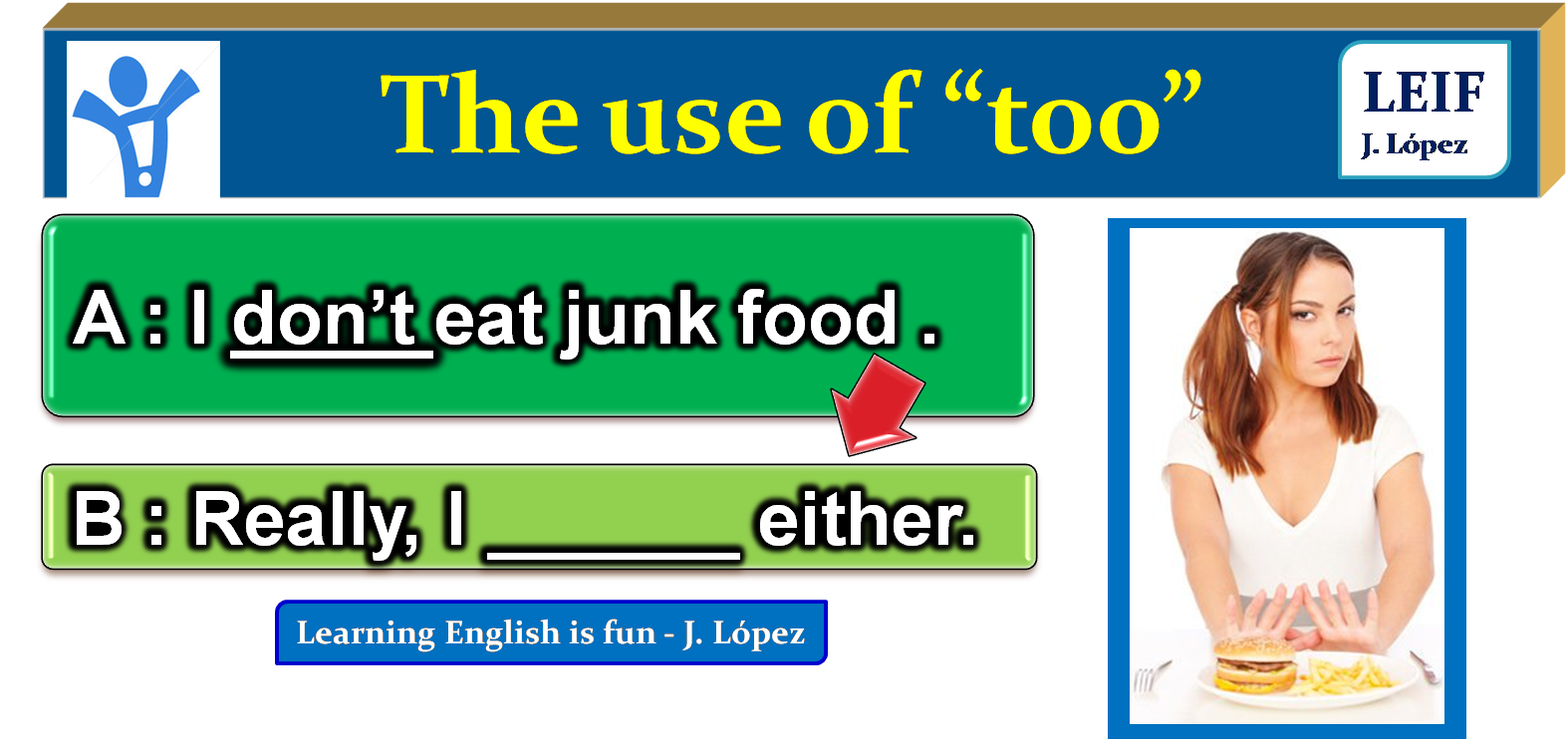 BASIC ENGLISH II: U1:Responses with "too" and "either"
