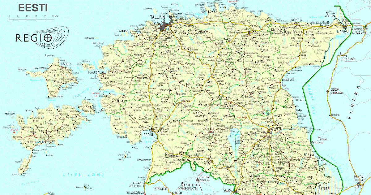 ESTONIA - GEOGRAPHICAL MAPS OF ESTONIA ~ Klima Naturali™
