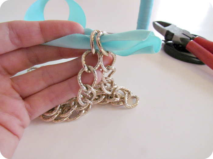 Etcetorize: Ribbon and Chain Necklace