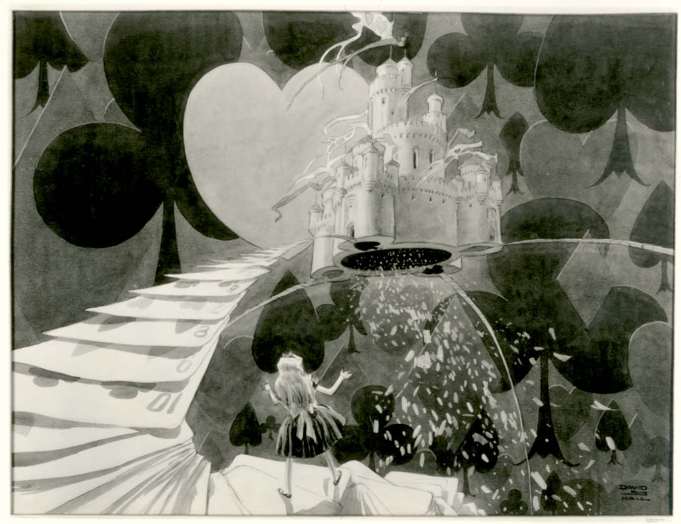 Vintage Disney Alice in Wonderland: David Hall Story Art Stills - All ...