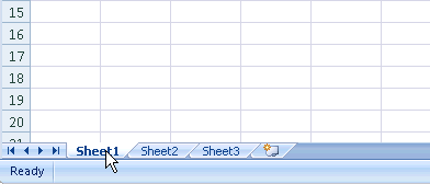 Belajar Microsoft Office - Excel 2007: Memberi Nama pada Tab Sheet