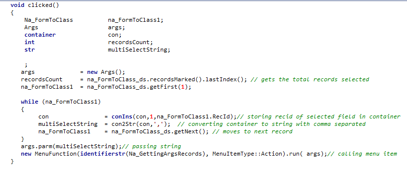 Ax Technical Blog: Args in AX