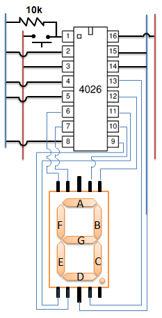 Ming's Blogger: 4026晶片+7段顯示器實作 (一)