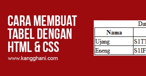 Cara Menciptakan Tabel Dengan Html Dan Css - msglitterazzi