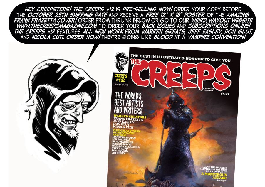 WORLD OF MONSTERS: 'THE CREEPS' ISSUE NO. 12 ANNOUNCED