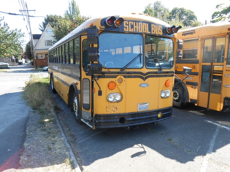 Seattle's Parked Cars: 1979 Gillig Transit Coach School Bus