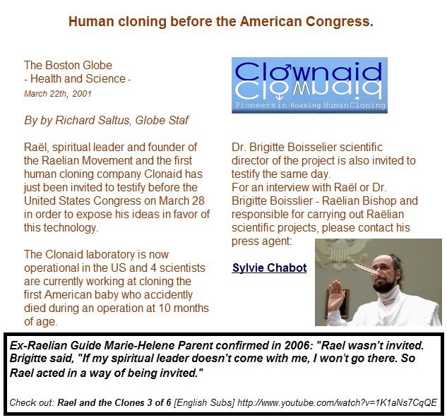 Raelian "TRUTH": RAEL and the CLONES
