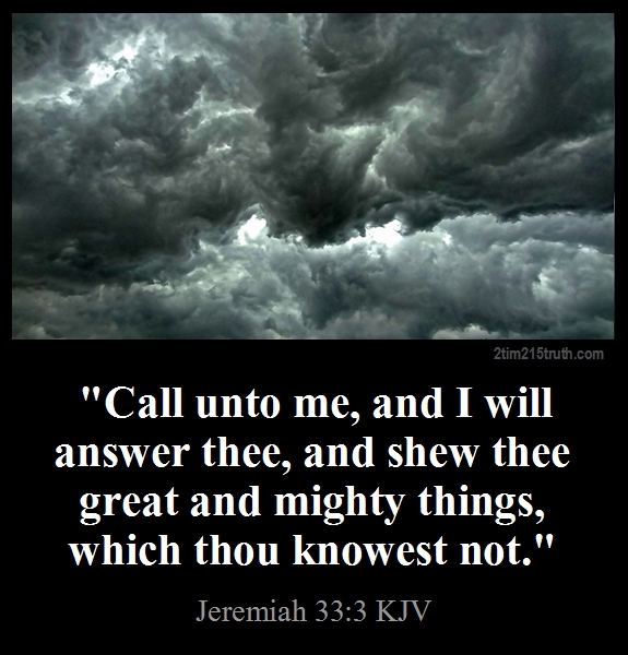 2 Timothy 2:15 Truth: Verse of the Day: Jeremiah 33:3 KJV