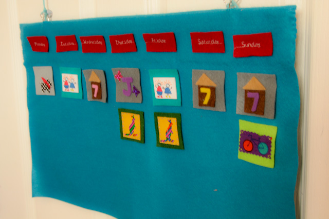 One Little Imp: Felt Weekly Activity or Routine Planner