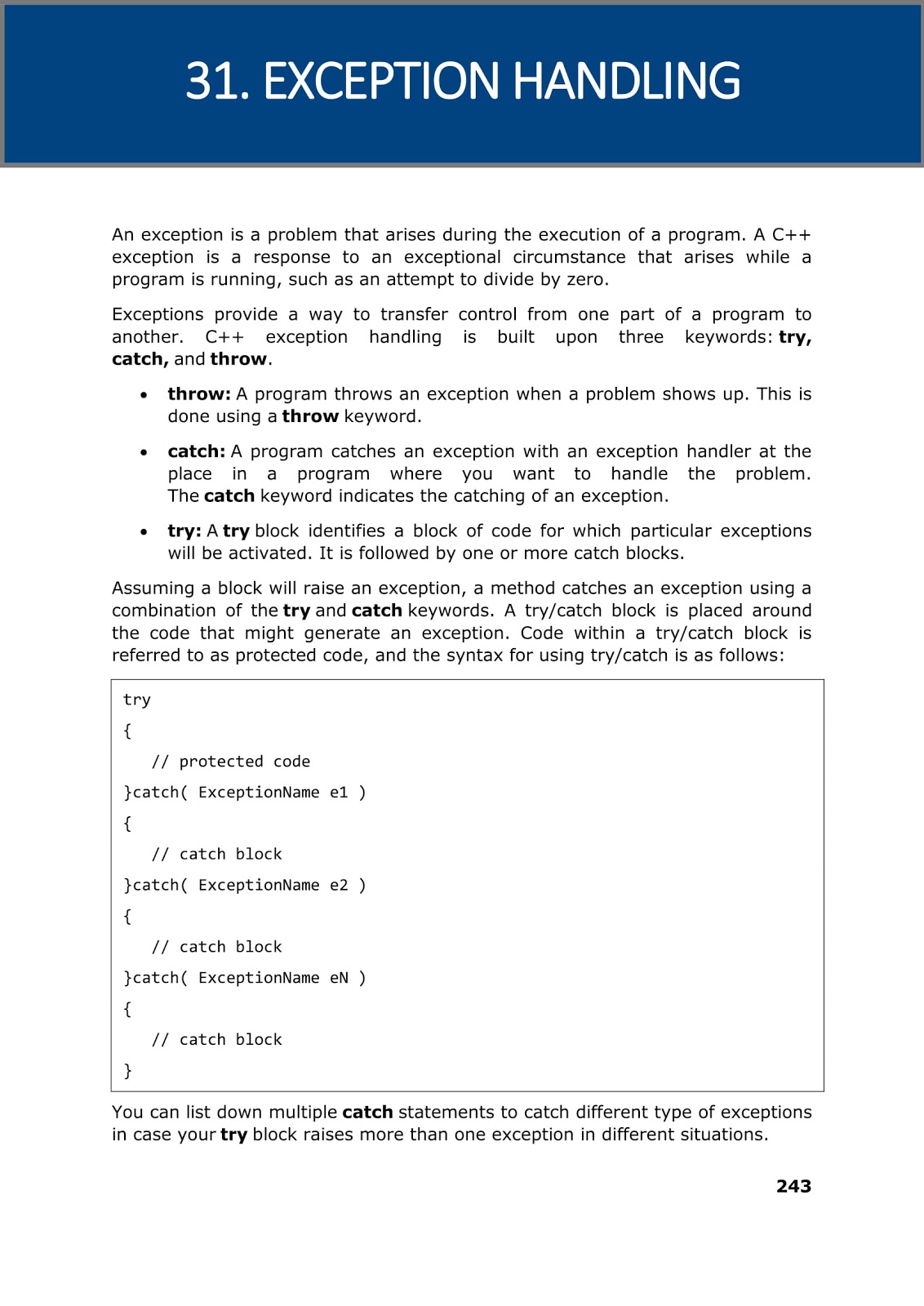 Computer Languages And Work From Home Jobs C Language Exception Handling
