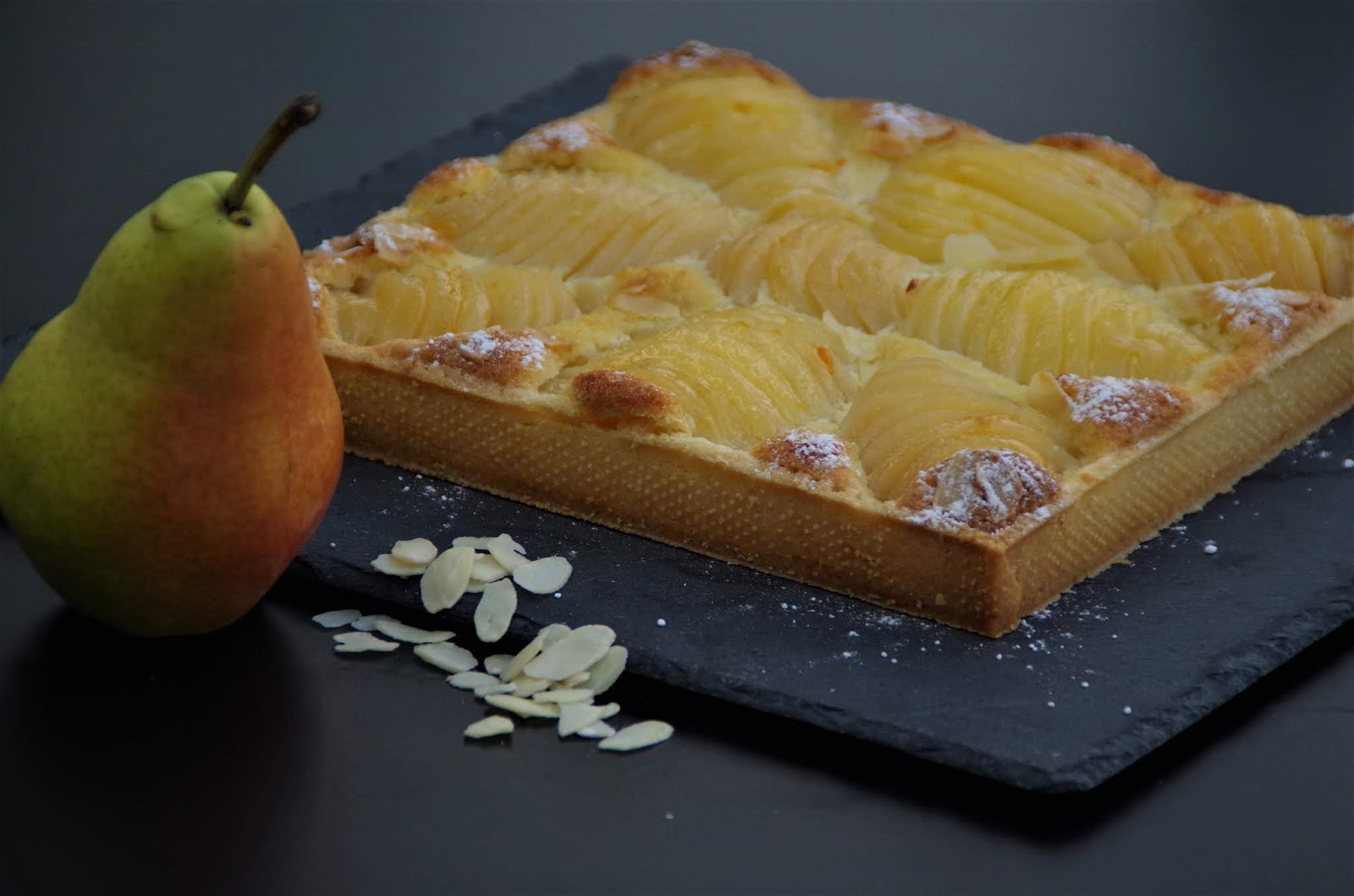 Tarte amandine aux poires