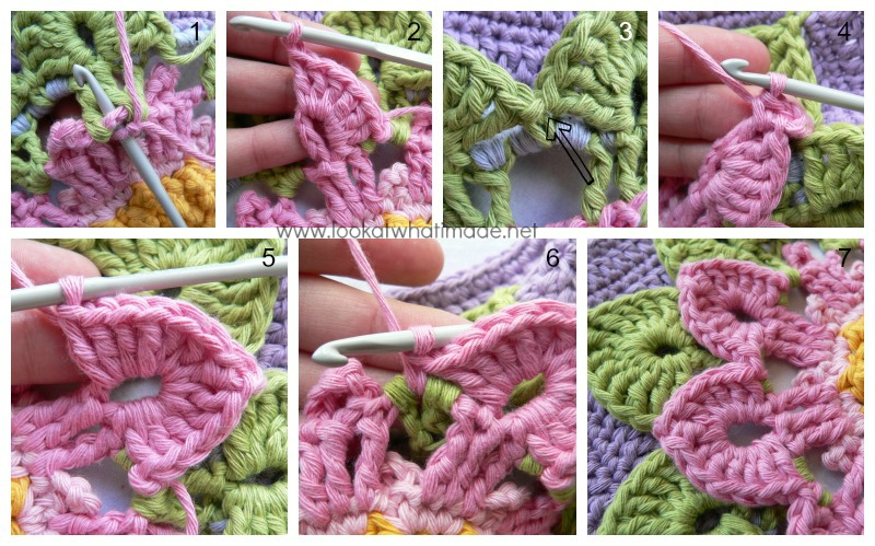 Tina's handicraft : Crocodile Flower Crochet Square Pattern
