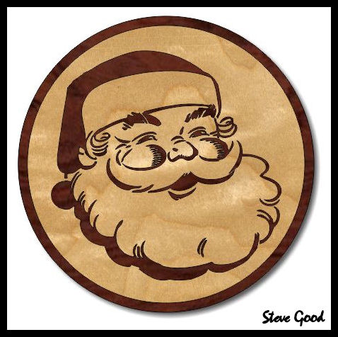 Scrollsaw Workshop: 8 inch Santa Plate Scroll Saw Pattern.