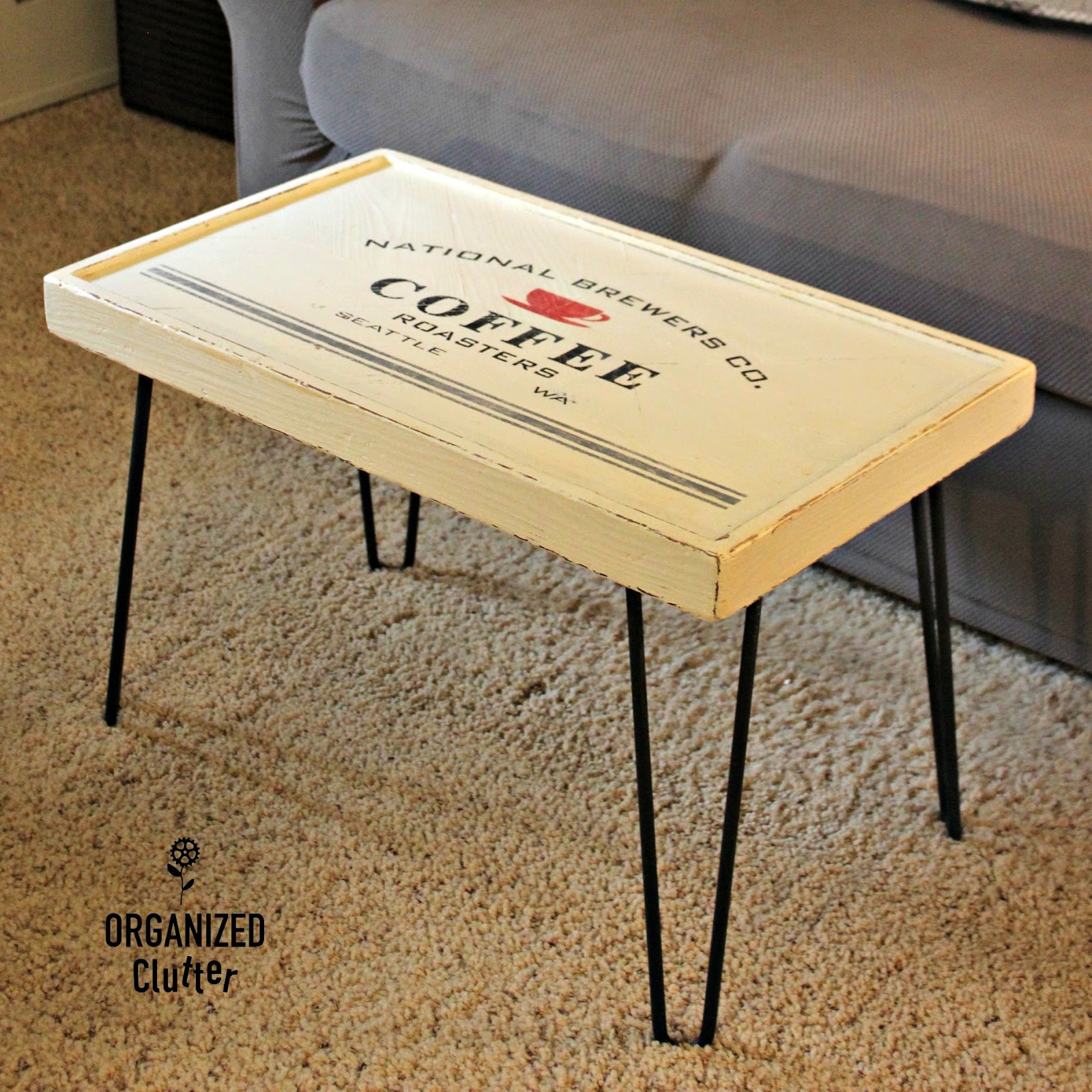 A Coffee Themed Coffee Table - Organized Clutter