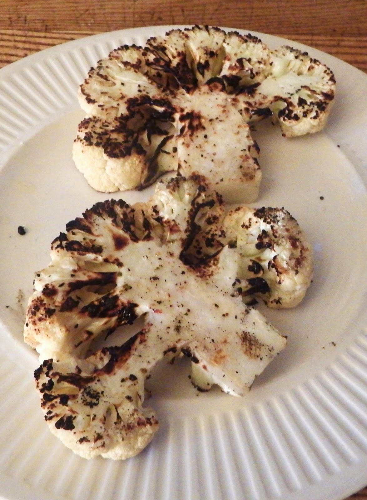 Food By Bram: Grilled Cauliflower Steak (plating practice)