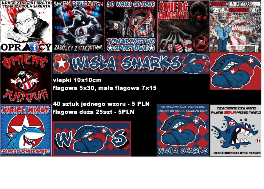 Vlepki Wisły Kraków: Wisła Sharks ciekawostka dla wnikliwych.