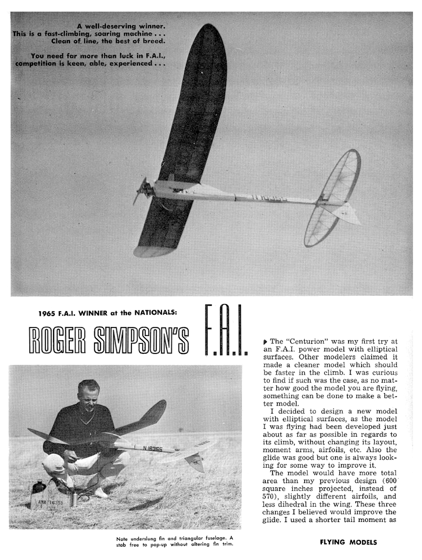 Volar Libremente - Free Flight Models Airplanes: CENTURY de Roger ...