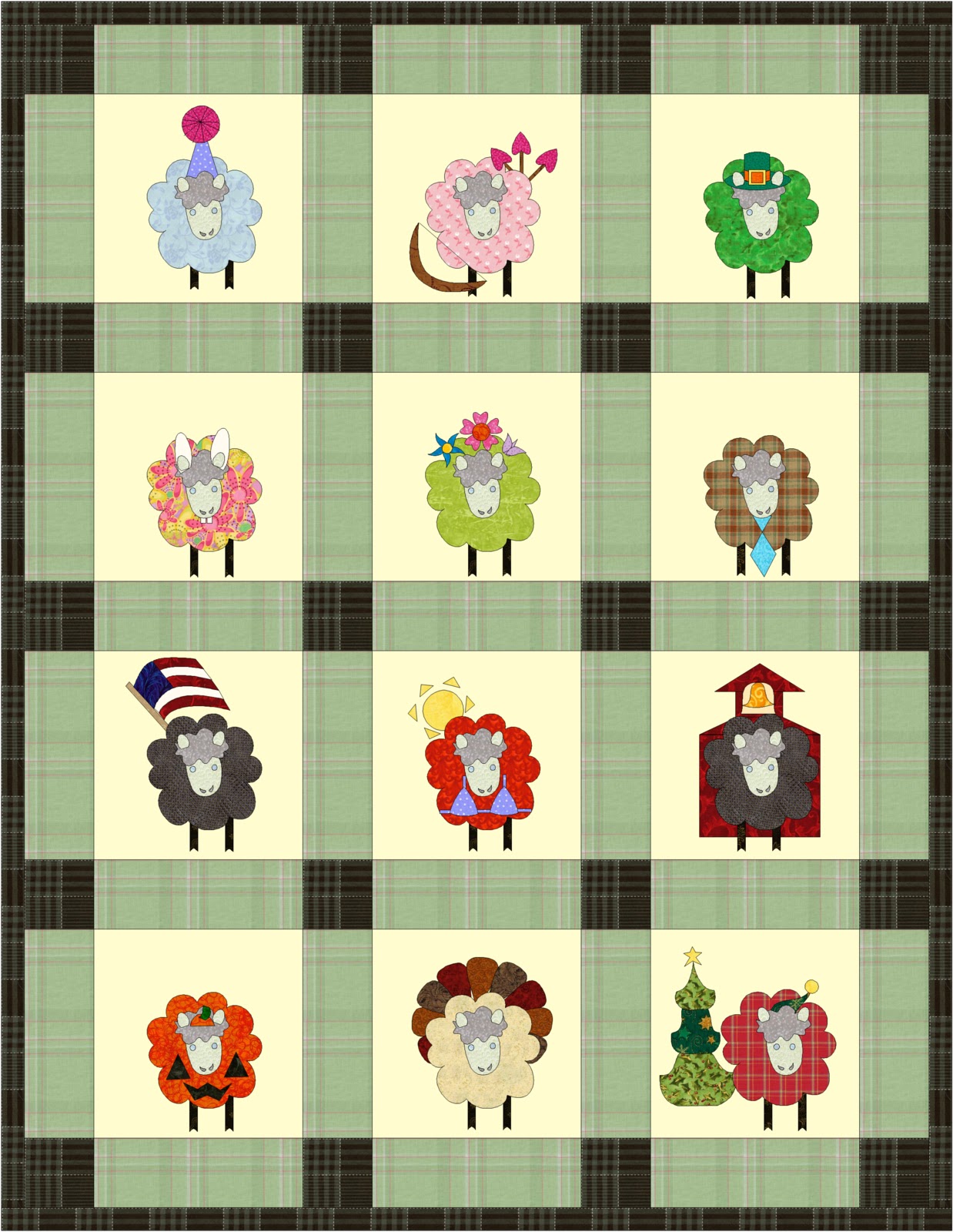 Tuffimom's Quilts: New BOM for 2012--Wooly Wishes!