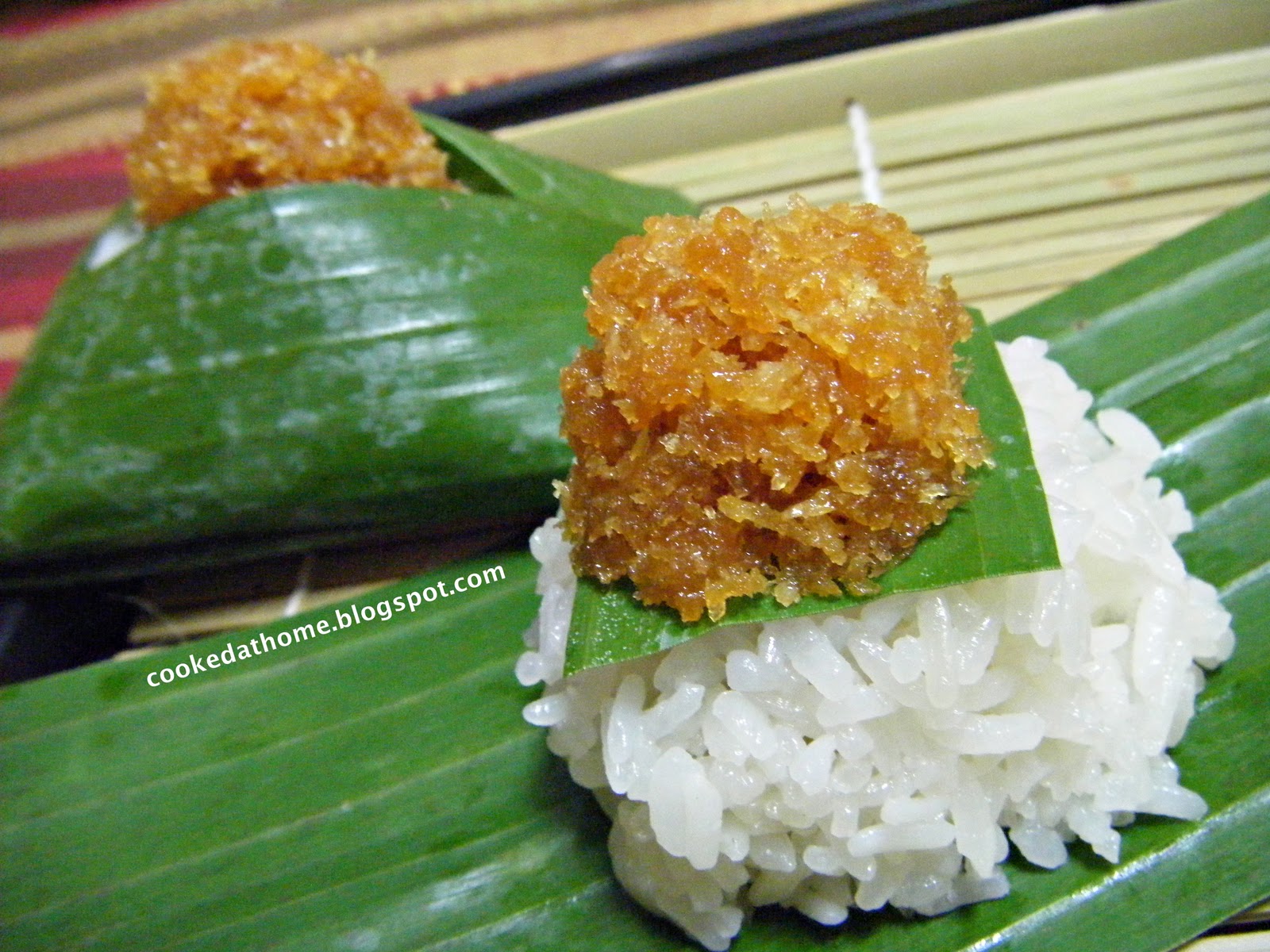 Cooking @ Home: Pulut Inti - Glutinous Rice Packets with Sweet Coconut ...