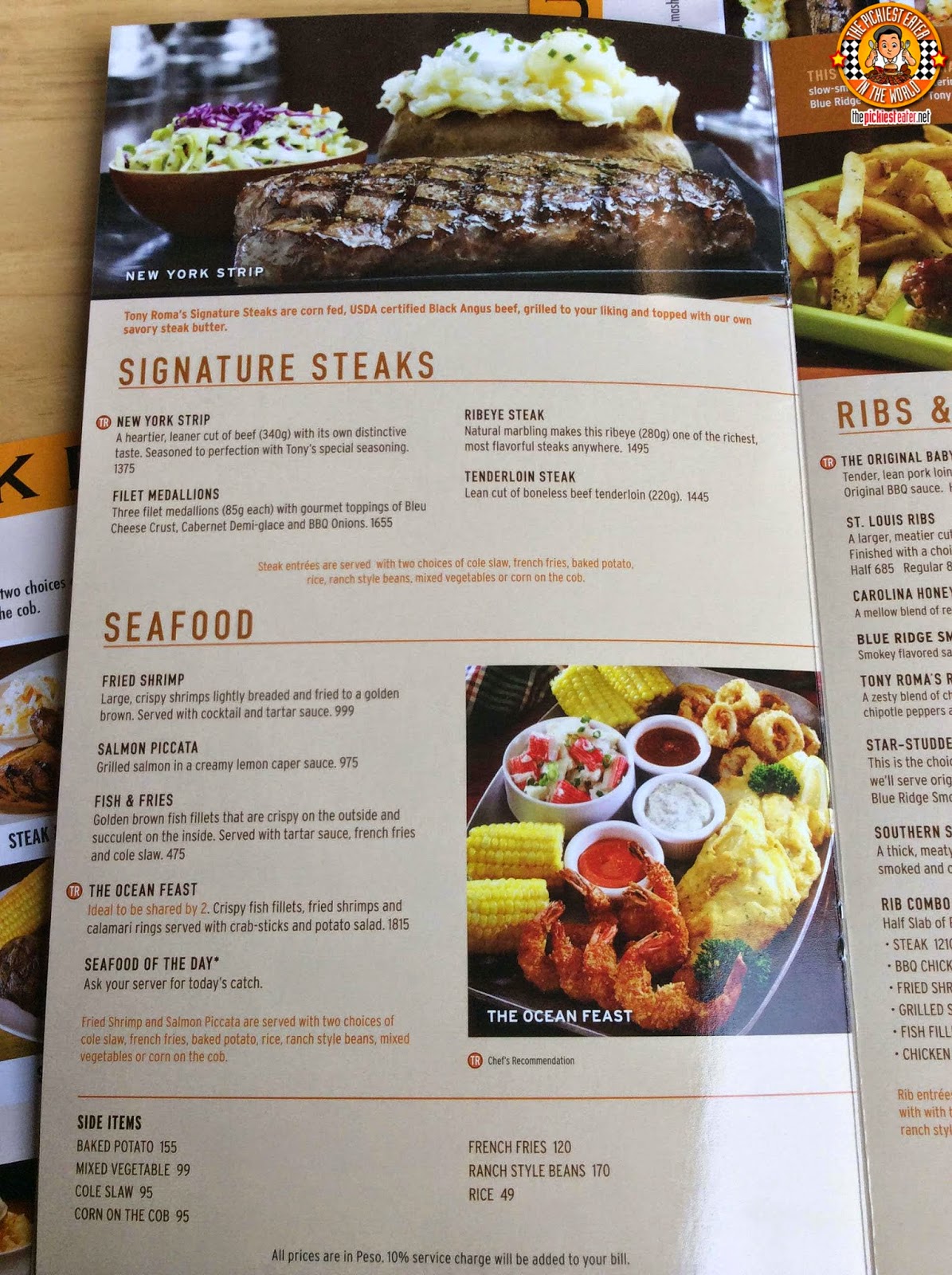 THE PICKIEST EATER IN THE WORLD: TONY ROMA'S: JOIN THE RIBVOLUTION!