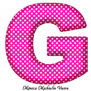 Abecedario Fucsia con Lunares Blancos. Fucsia Alphabet with Polka Dots ...
