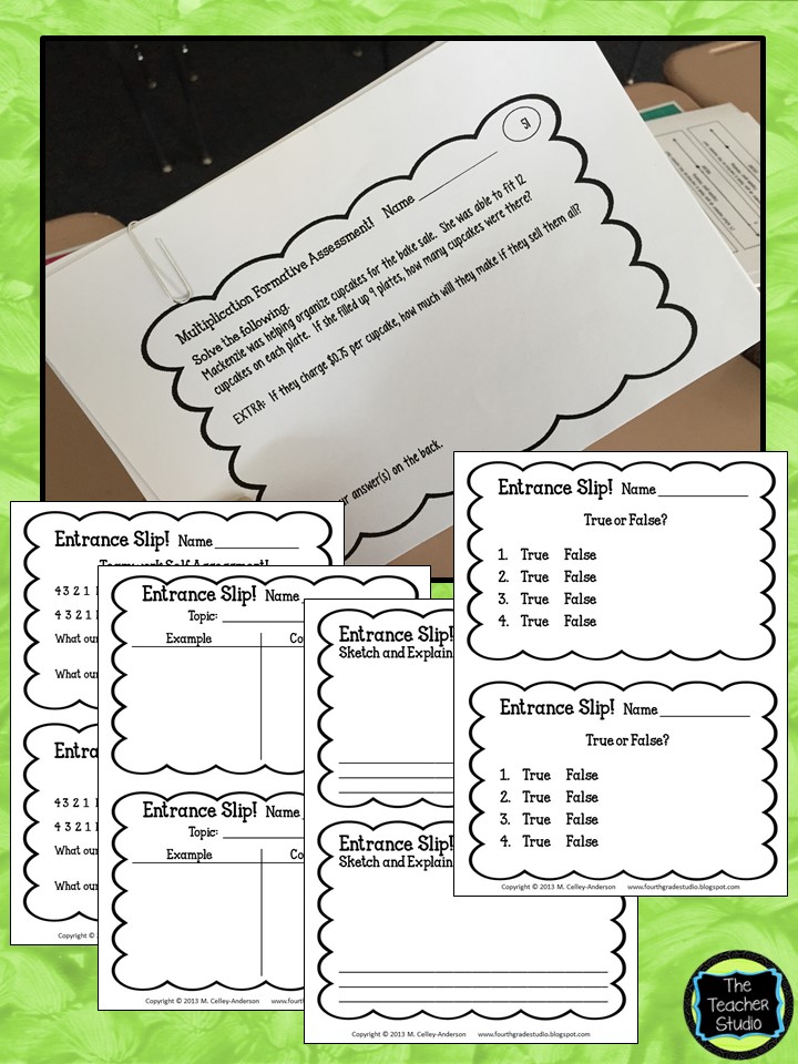 Using Entrance Slips to Guide Instruction | Upper Elementary Snapshots