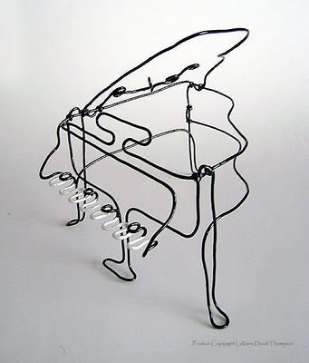 LaVern David Thompson Art Studio: Piano Wire Sculpture